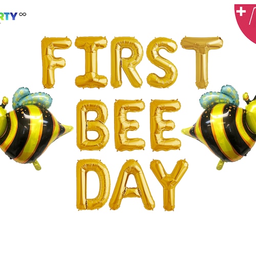 Happy 1st Bee Day Banner First Bee Day Birthday Party - Etsy