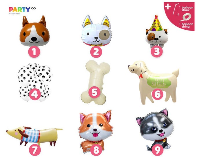 Dog Birthday Party Balloons Puppy Birthday Party Decoration Puppy ...