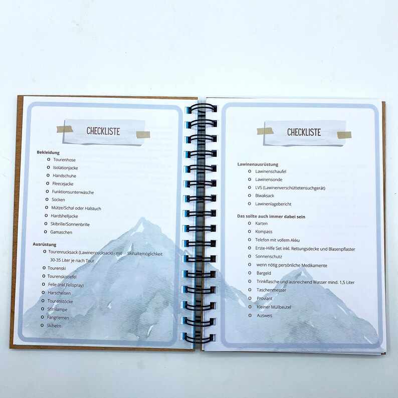 Wooden Ski Diary Bullet Journal - Etsy