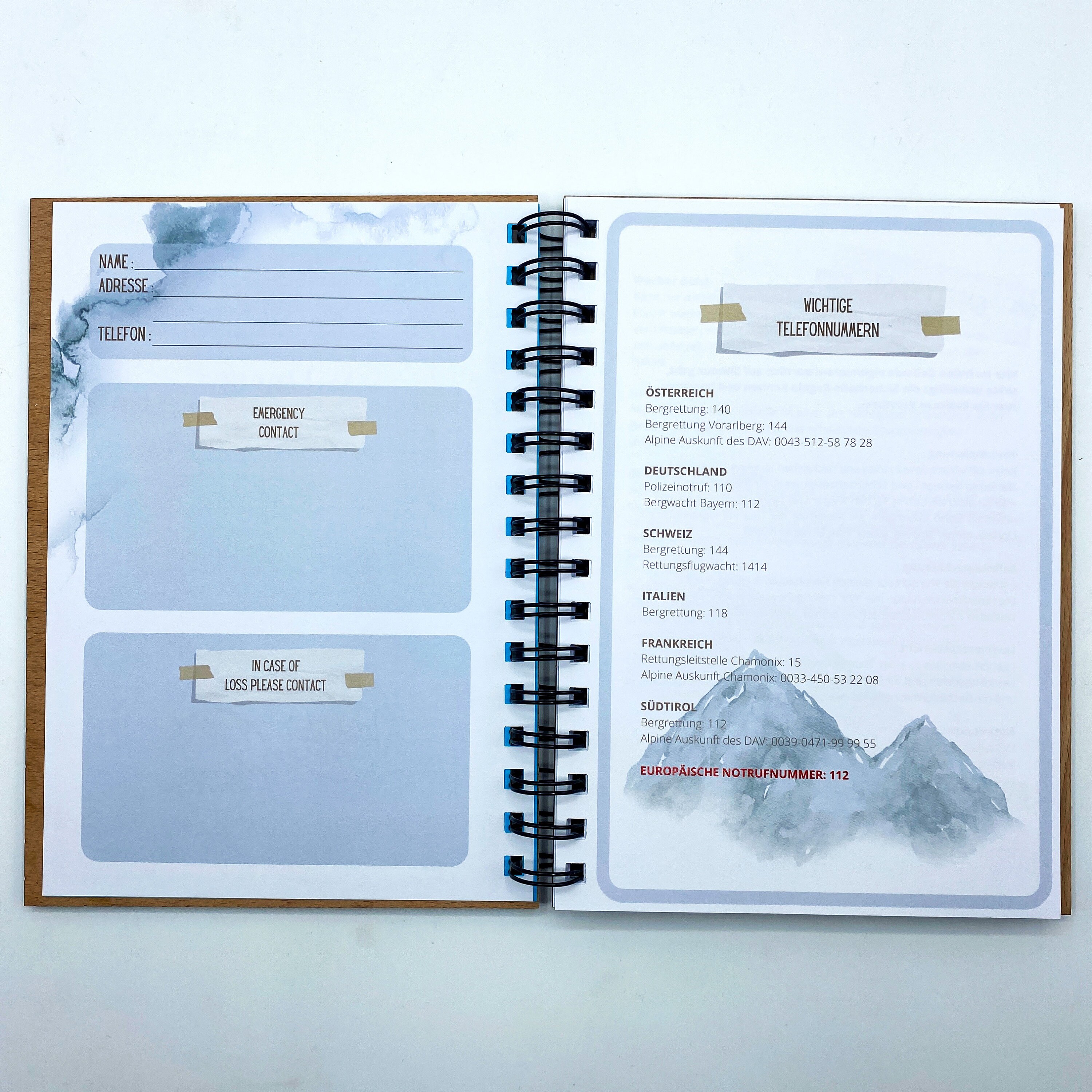 Ski Diary Made of Wood - Bullet Journal - Etsy