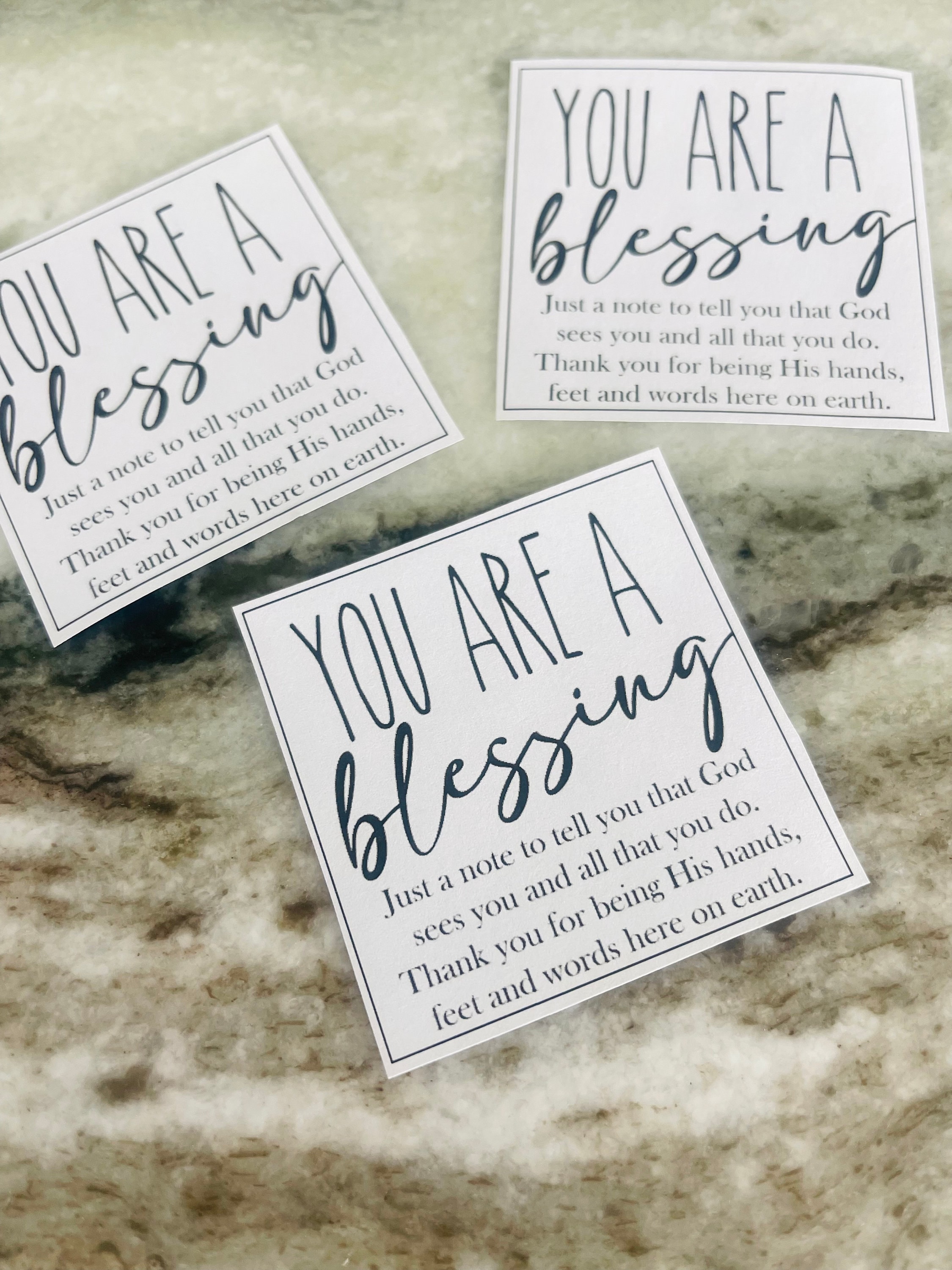 Printable You Are a Blessing Cards, Blessing Cards, Thank You Notes ...