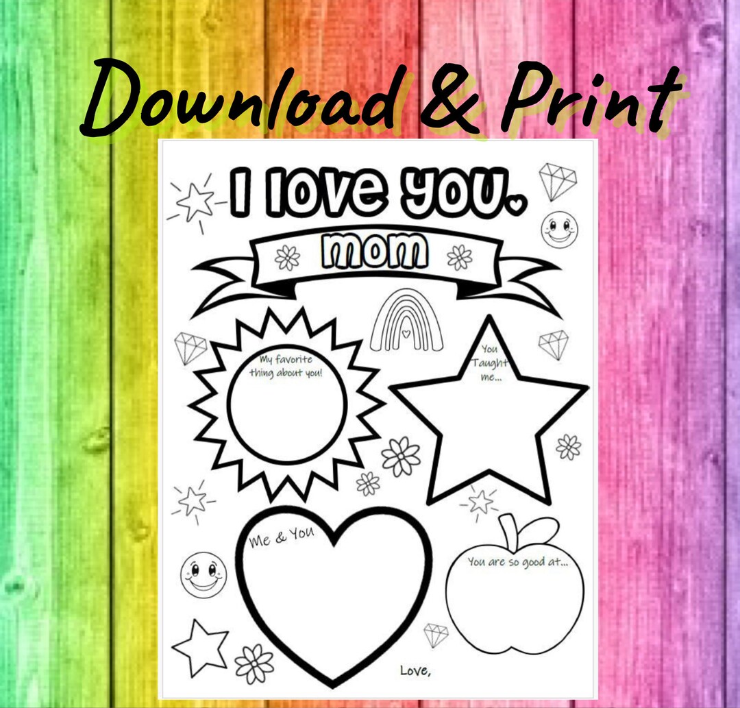 Printable Mother’s Day Activity, Mother’s Day Gift for Best Mom ...