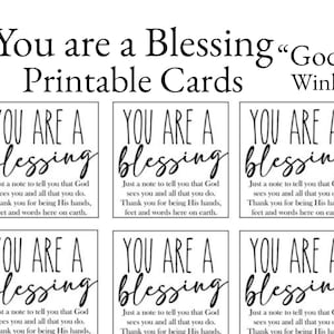 Printable You Are a Blessing Cards, Blessing Cards, Thank You Notes ...