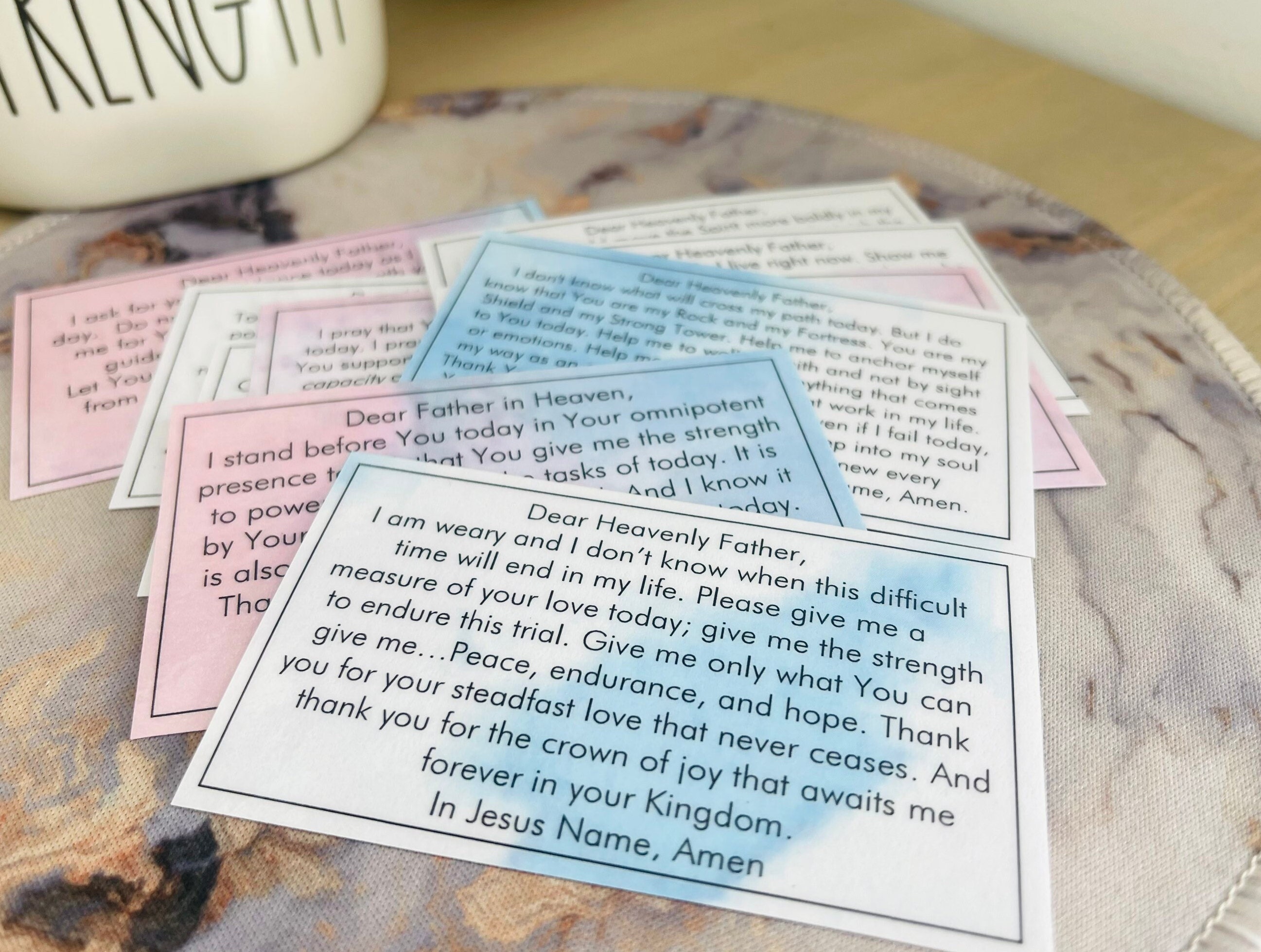 DIGITAL 10 Daily Prayer Cards INSTANT DOWNLOAD, Pray Prayers Printable ...