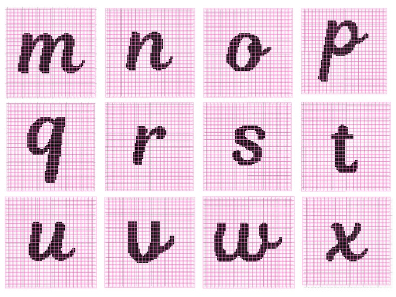 Crochet Letter Pattern,crochet Letter Chart,letter Graph,monogram ...