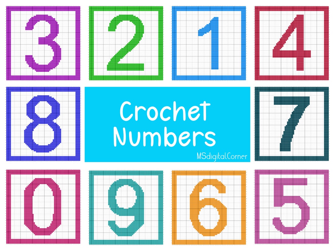Crochet Number Pattern,crochet Number Chart,number Graph,crochet Throw ...