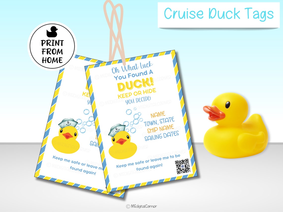 Cruise Duck Tags,custom Cruise Duck Tags,tags Personalized,cruise Ship ...
