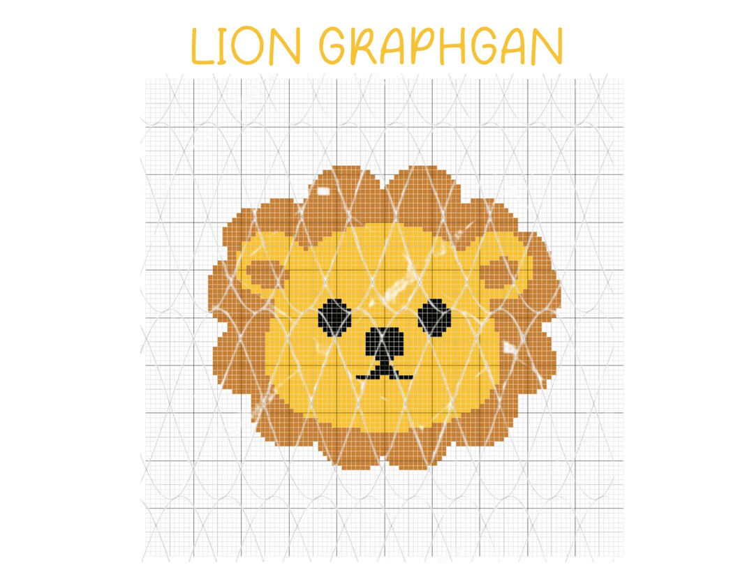 Crochet Lion Graph,crochet Gaphghan,single Crochet,afghan Pattern - Etsy