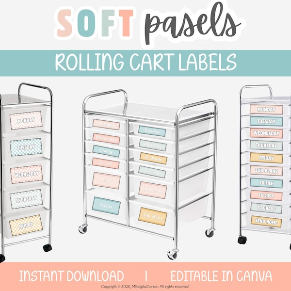 Teacher Rolling Cart - Etsy