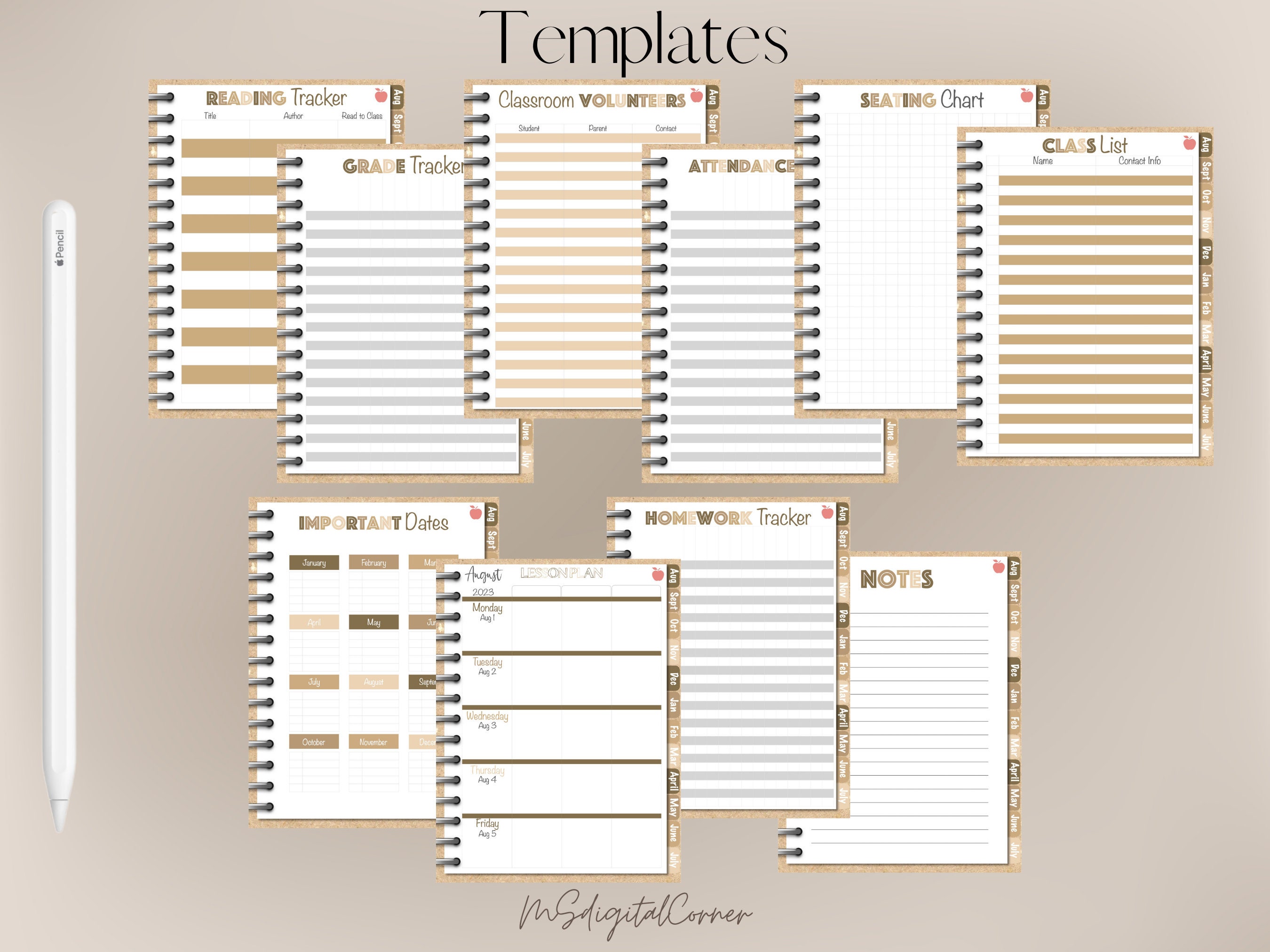 2023-2024 Dated Digital Teacher Planner,goodnotes Planner,hyperlinked ...
