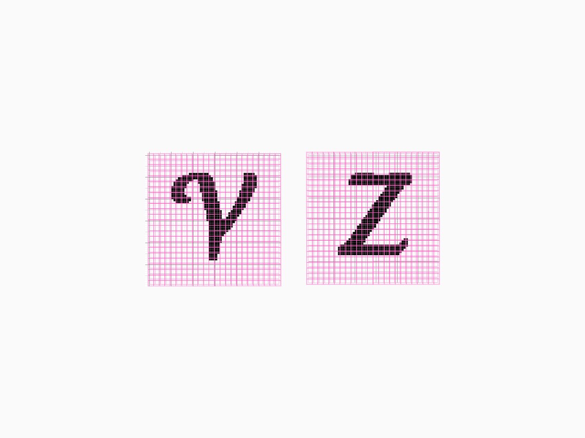 Crochet Letter Pattern,crochet Letter Chart,letter Graph,monogram ...