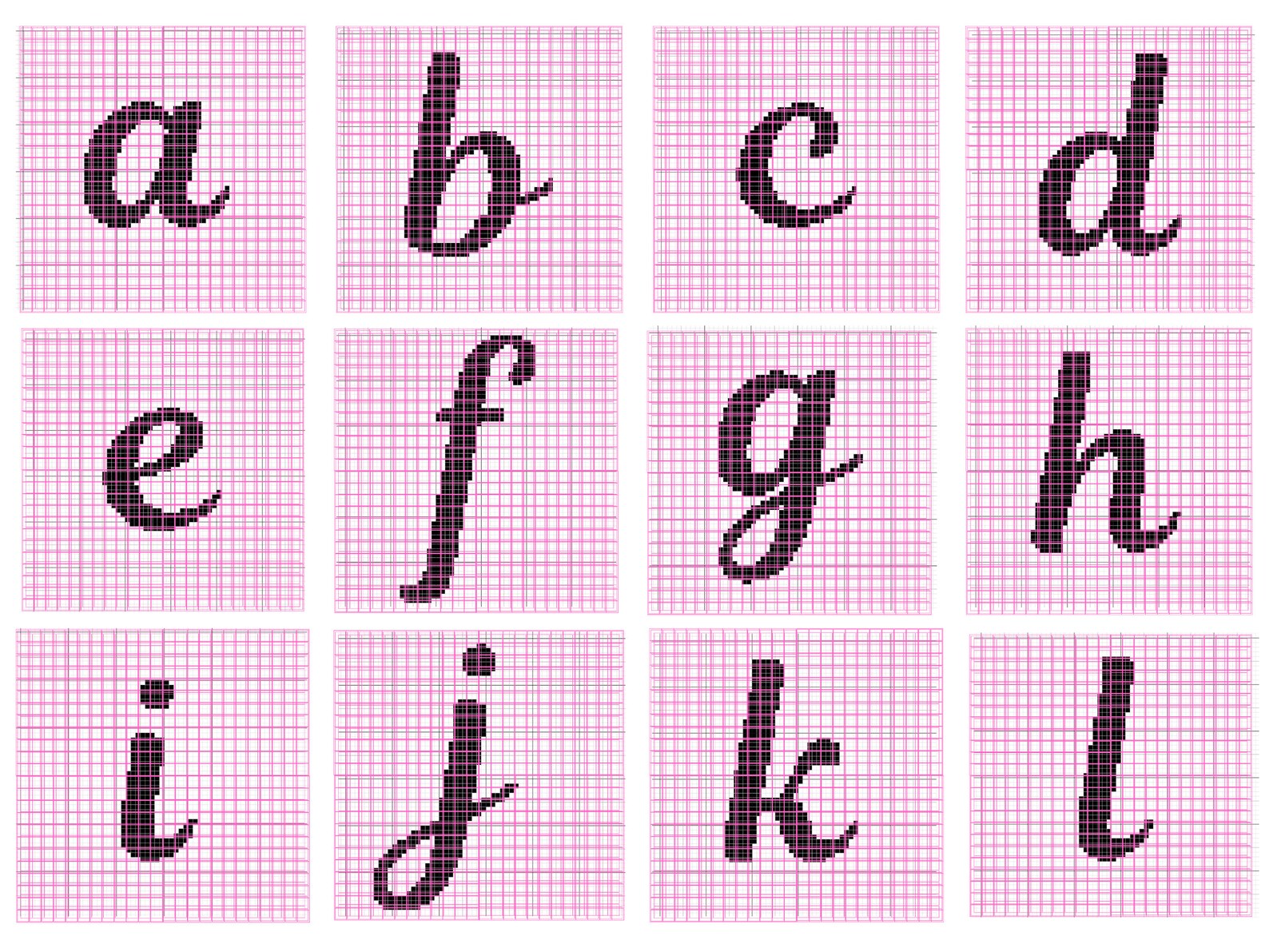 Crochet Letter Pattern,crochet Letter Chart,letter Graph,monogram ...