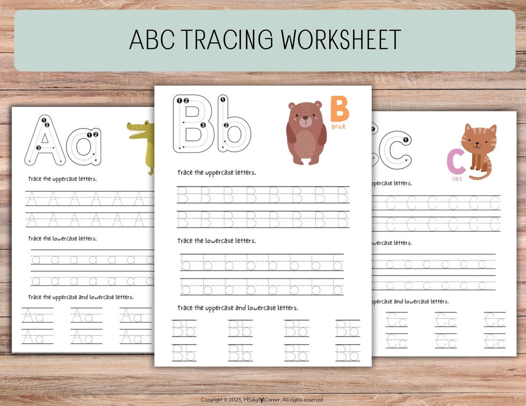 ABC Tracing Workbook for Kids | Alphabet Tracing Practice Sheets ...