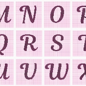 Crochet Letter Pattern,crochet Letter Chart,letter Graph,monogram ...