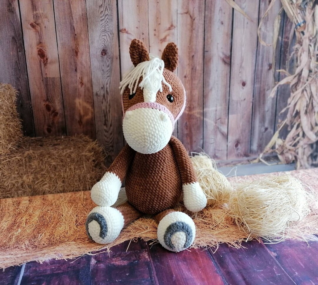 Horse Merlin Crocheted Cuddly Toy Handmade With Love Nice Gift - Etsy