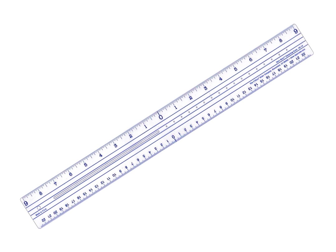 Westcott Plastic Zero Centering 18-inch Ruler (CR-18) - Etsy