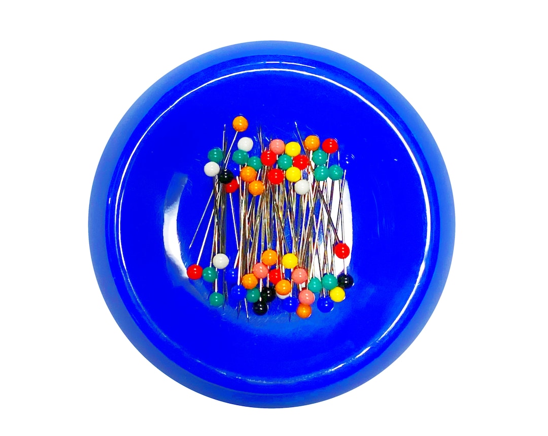 Grabbit Round Plastic Magnetic Pin Holder With 50 Color Ball Pins ...