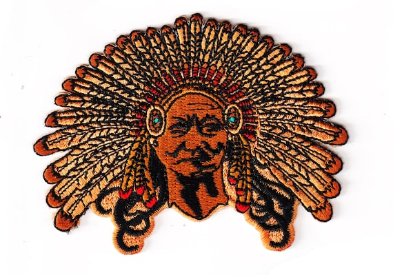 NATIVE AMERICAN Embroidered Patch / Applique Iron on 3.5 - Etsy