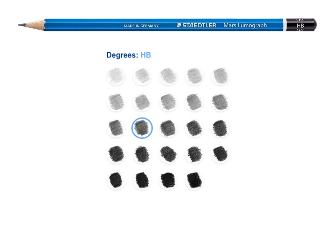 Staedtler Mars Lumograph 100, Drawing Pencil - Etsy