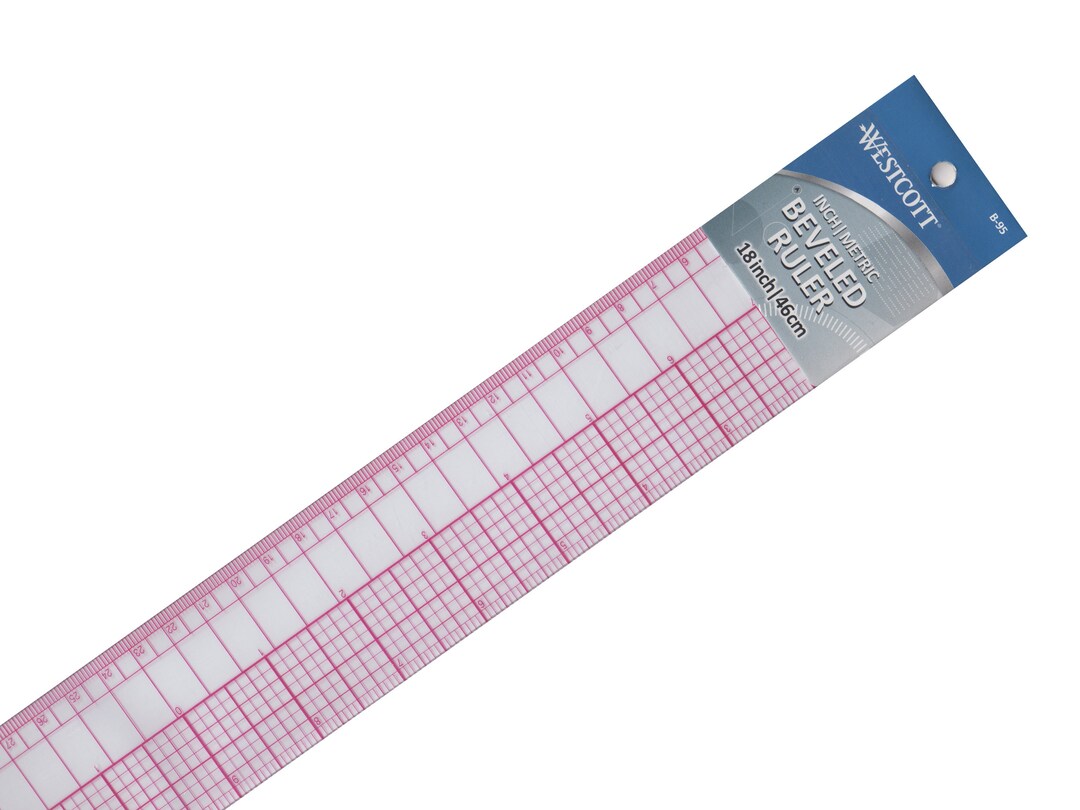 WESTCOTT B-95, English-metric Beveled Ruler, 18" - Etsy