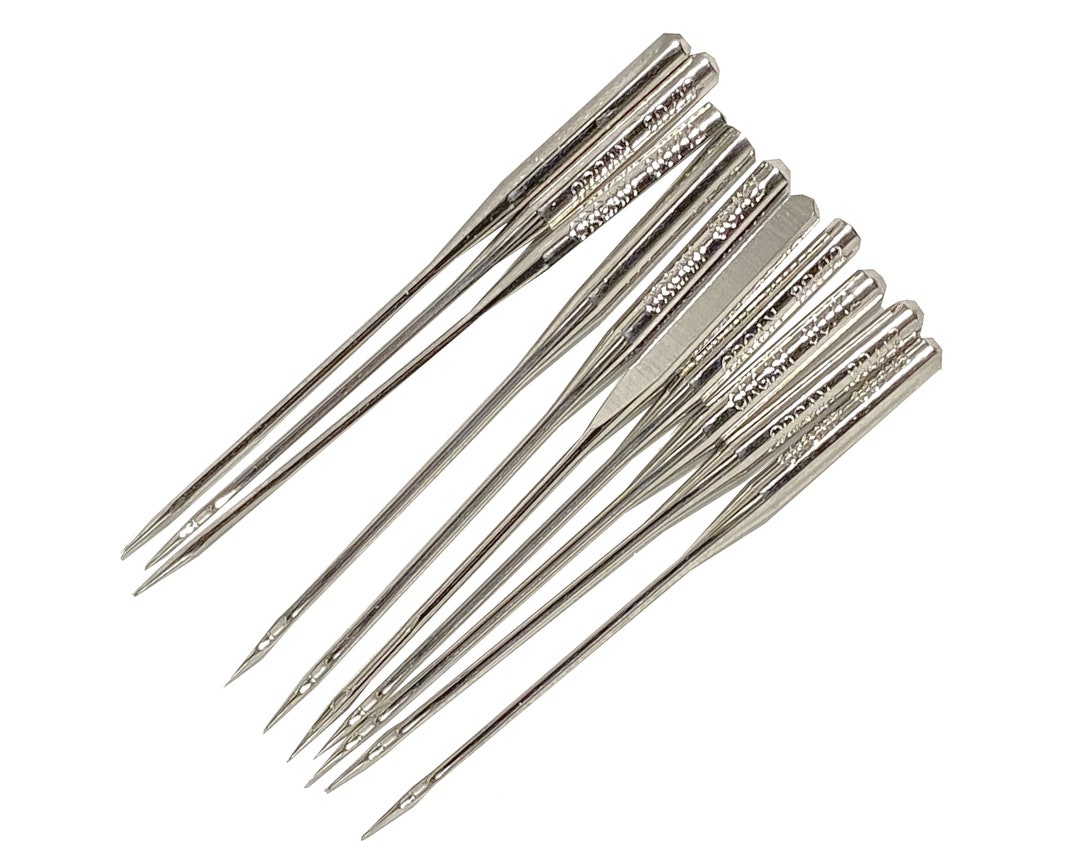 10 Sewing Machine Needles - Organ 15X1, Flat Shank, Ballpoint All Sizes ...