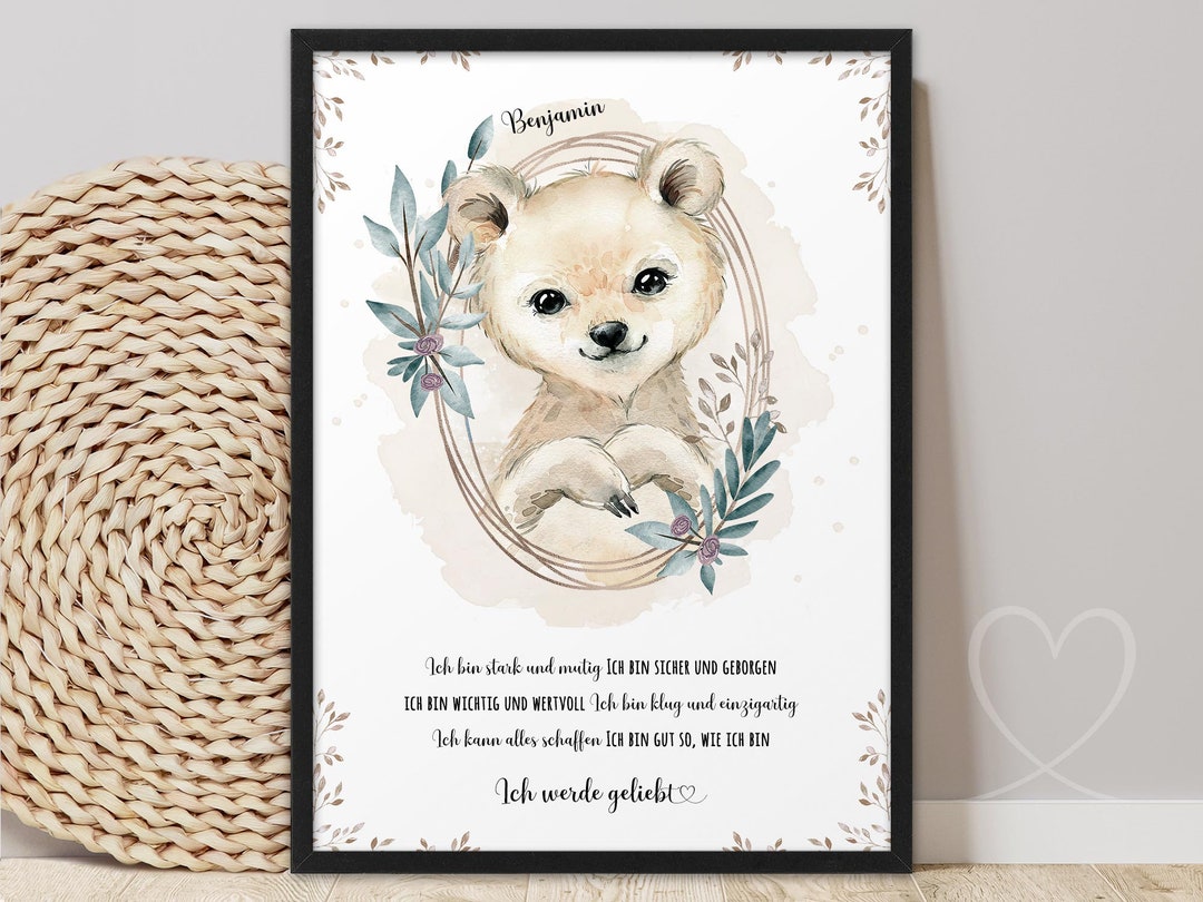 Poster Bear Polar Bear AFFIRMATIONS ABOUKI Art Print Picture - Etsy