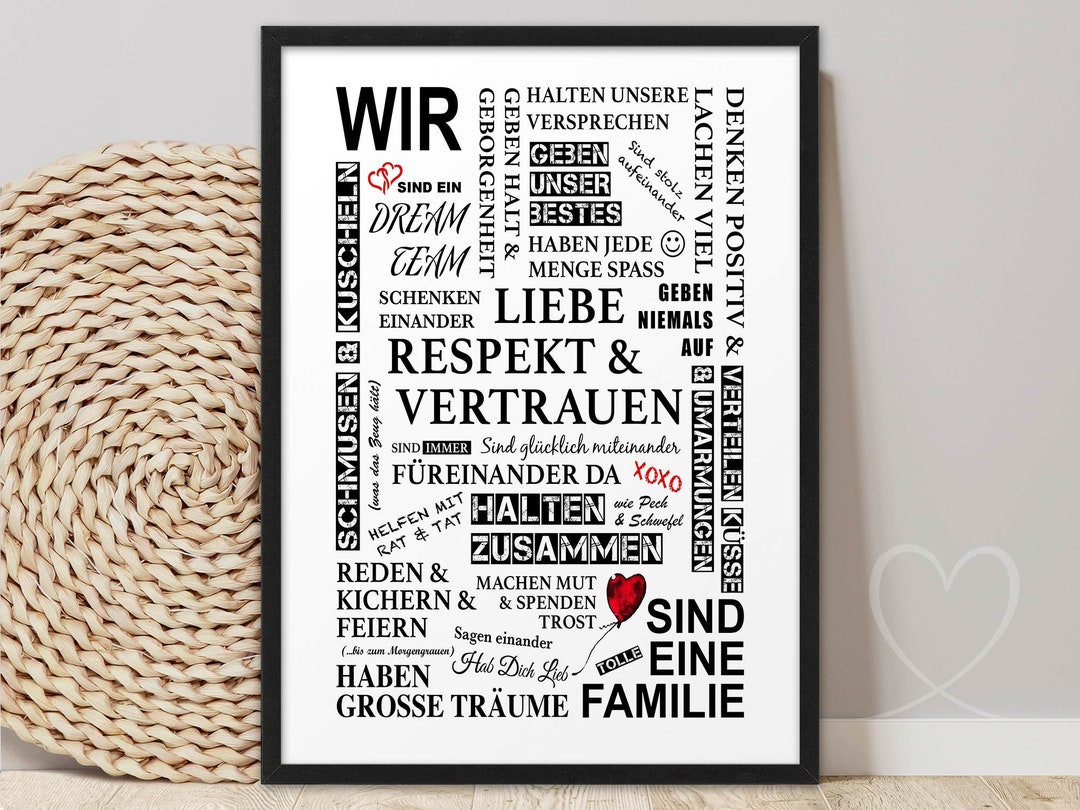 Family Poster FAMILY MANIFESTO ABOUKI Art Print Heart Family Family ...