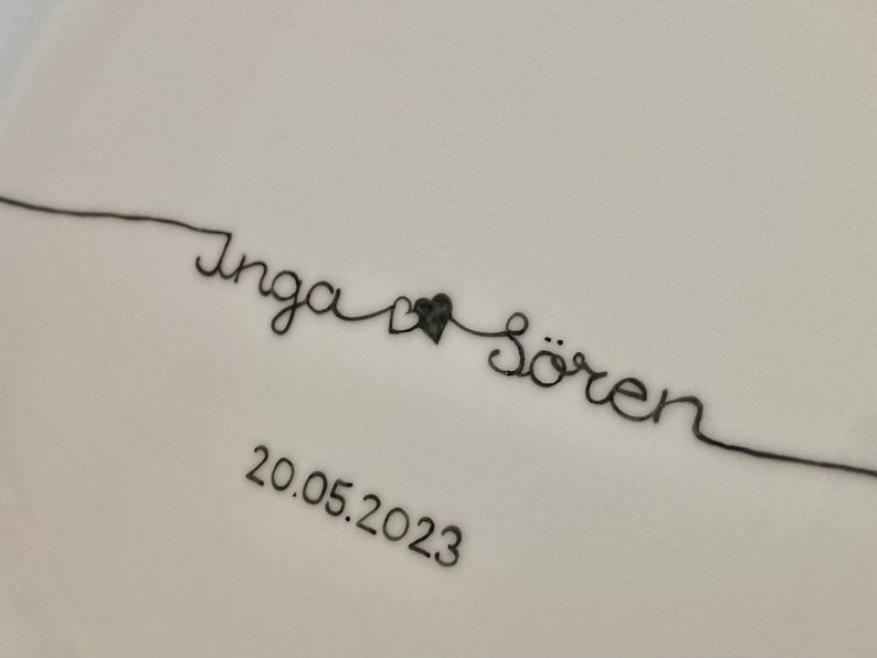 Personalized Wedding Plate "two Hearts" Wedding Gift - Etsy UK