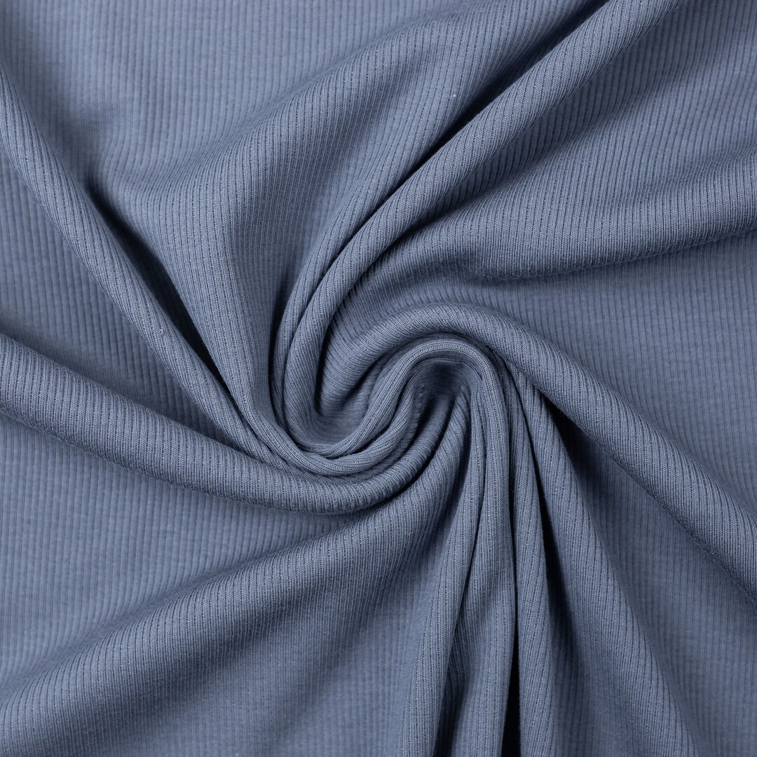 12.50 Eur/meter Rib Jersey Marissa, Smoke Blue, 259, 230g/m2 - Etsy