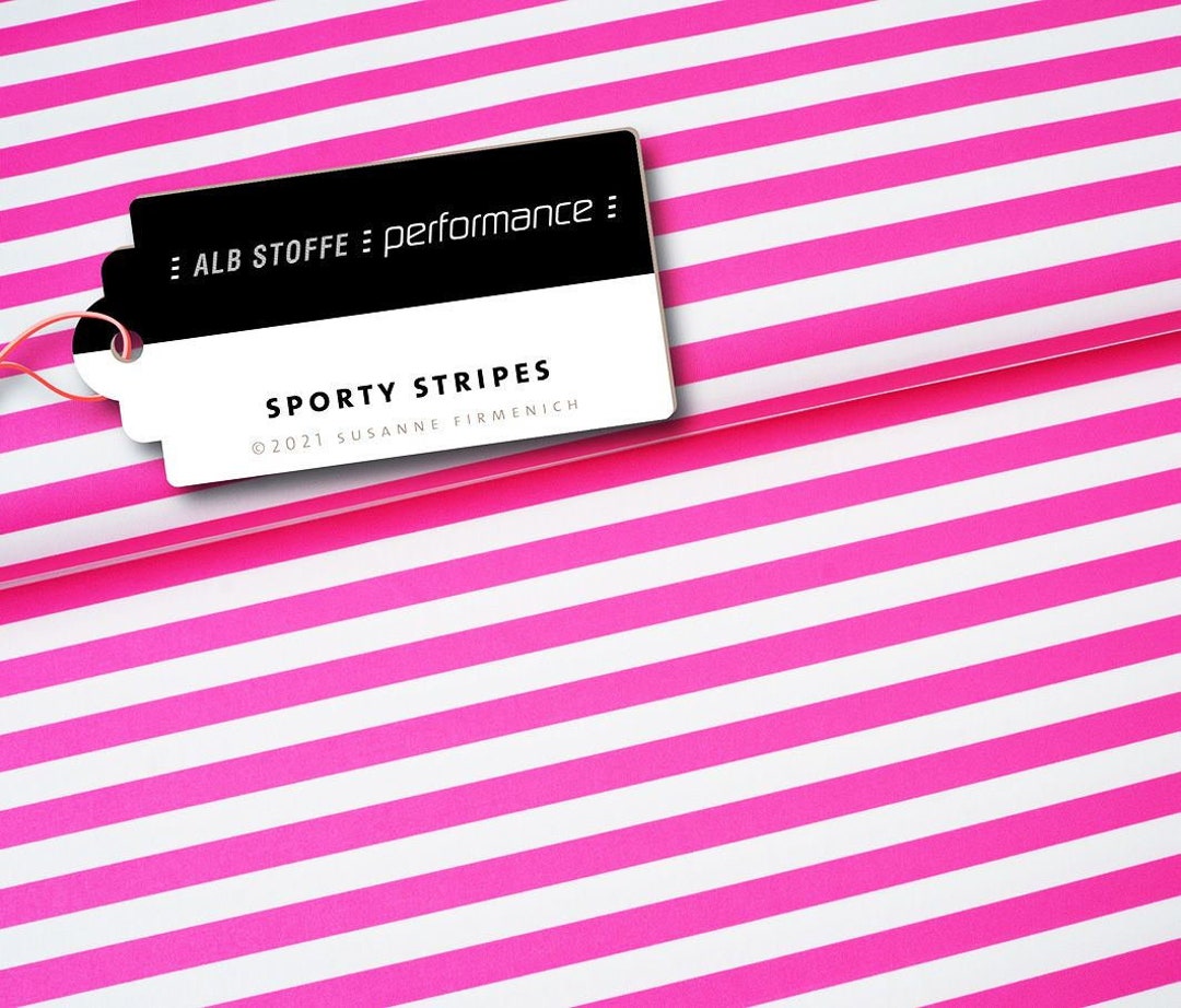 27,50 EUR/m Performance Sporty Stripes pink 900L25E Col.13, HHL ...