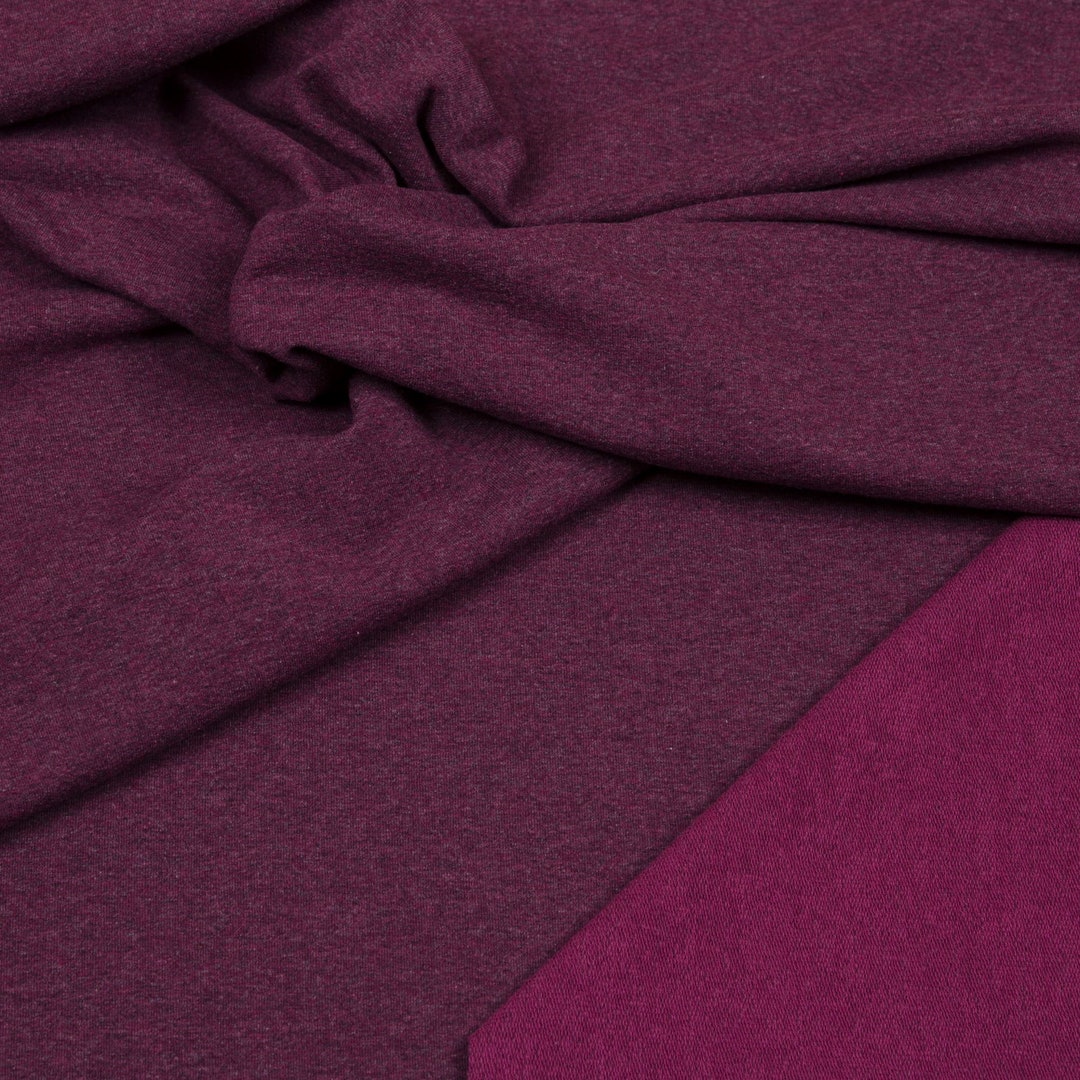 18.90 Eur/meter Sweat Crop 51 Berry/aubergine Sweat Hilco - Etsy