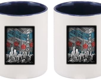 Custom Chicago Mugs Personalized Chicago Gifts Chicago - Etsy