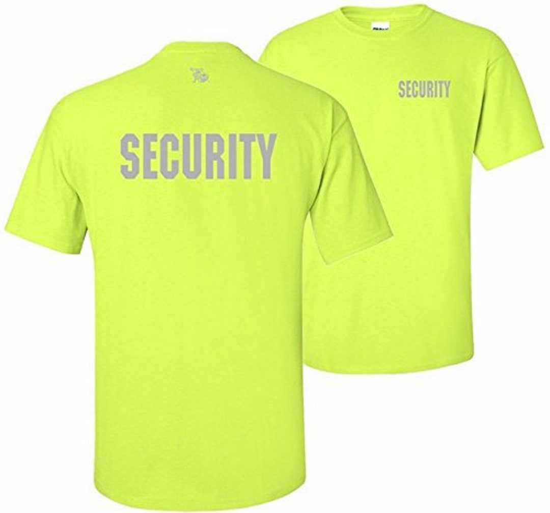 Security Reflective Imprint Front & Back T-shirt - Etsy