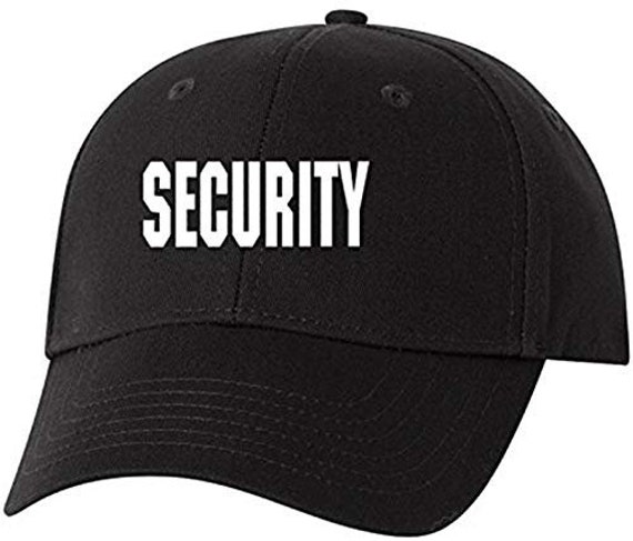Security Embroidered Front and Back Adjustable Strap Hat R214 - Etsy