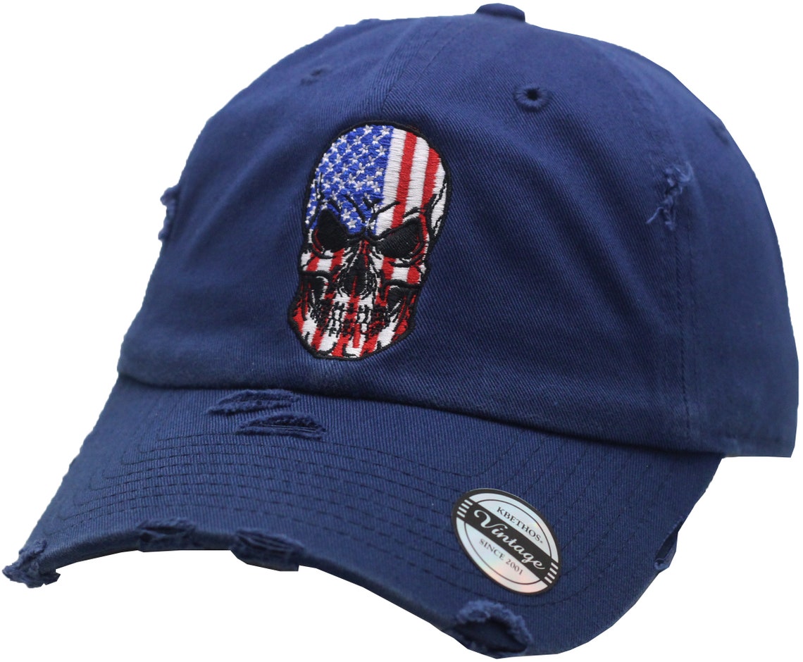 American Flag Enforcer Vintage Slouch Hat Navy - Etsy