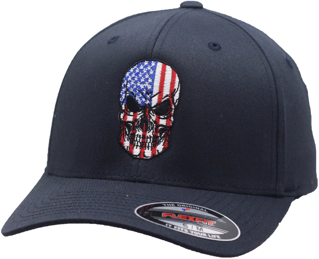American Flag Enforcer Flex Fit Hat Navy - Etsy