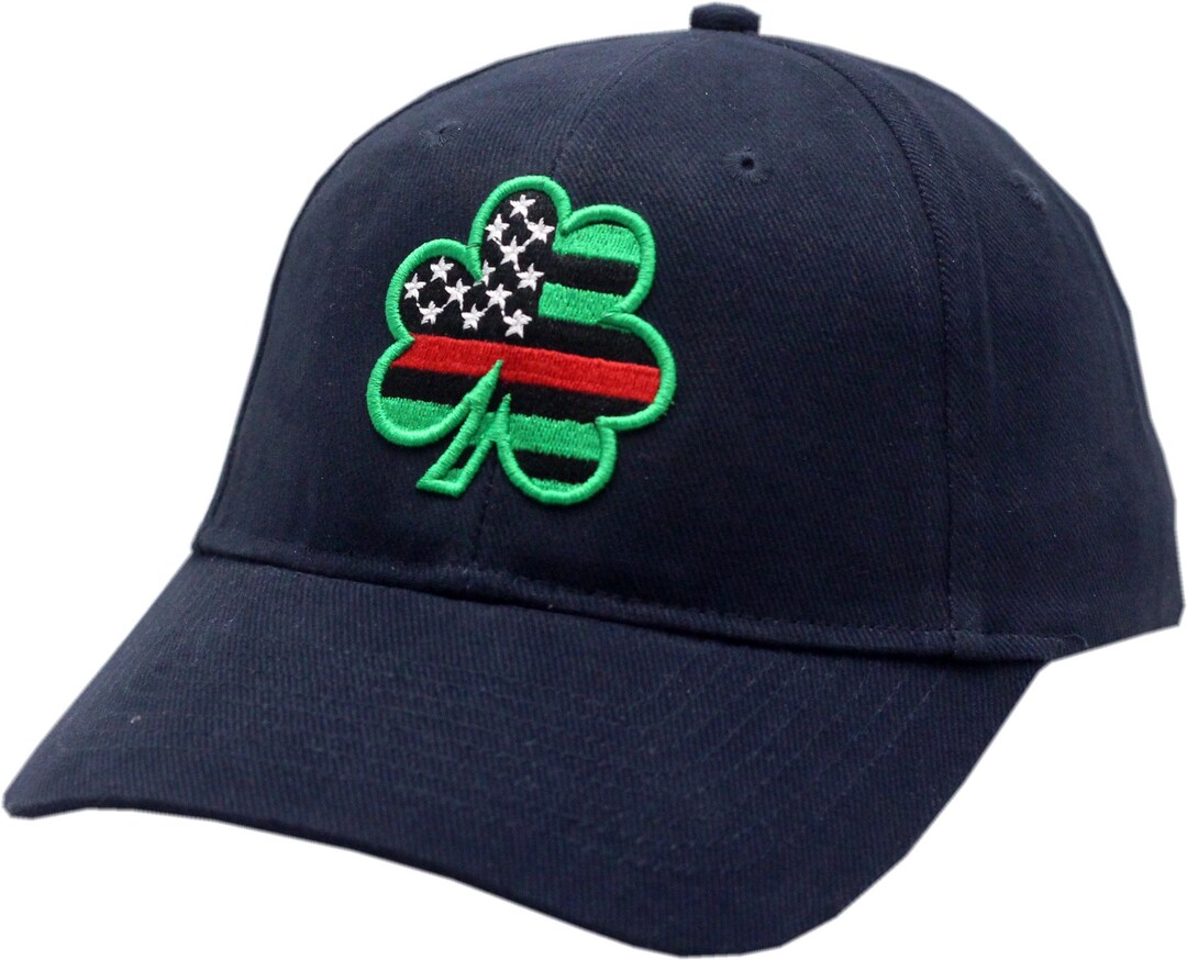 Red Line Shamrock Irish Hat Adjustable Strap Slouch - Etsy