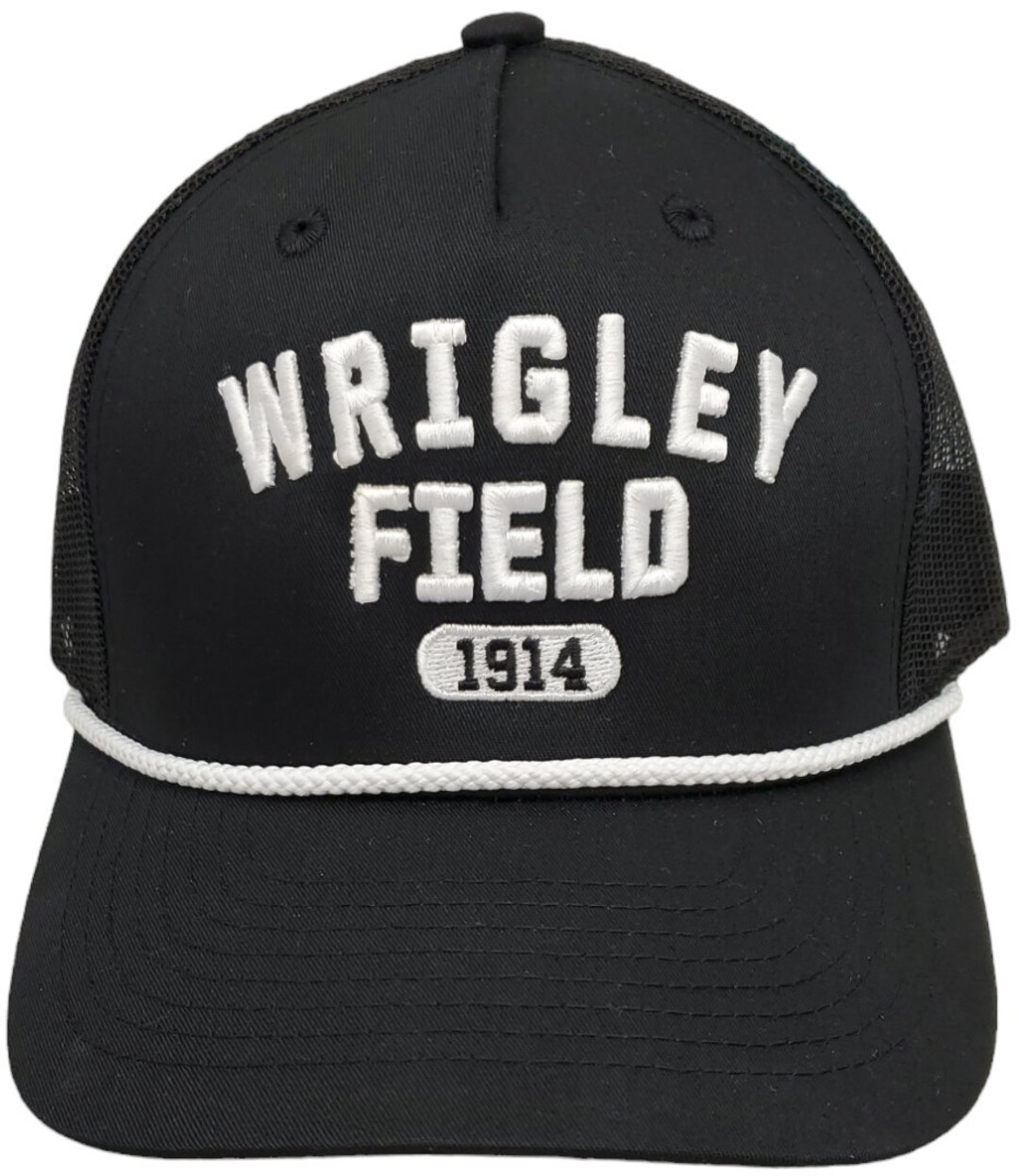 Wrigley Field 1914 Trucker Mesh Rope Snapback Hat With 3D Embroidery ...