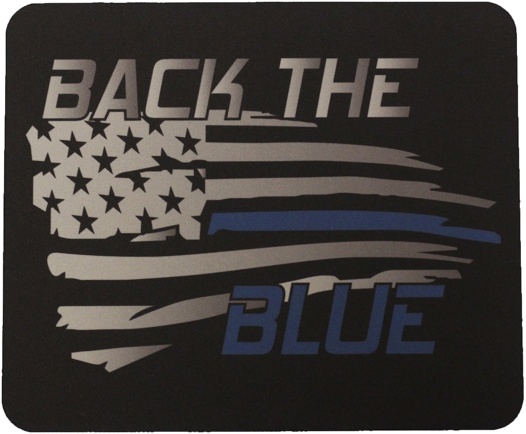 Blue Line Back the Blue Mouse Pad Sublimated - Etsy