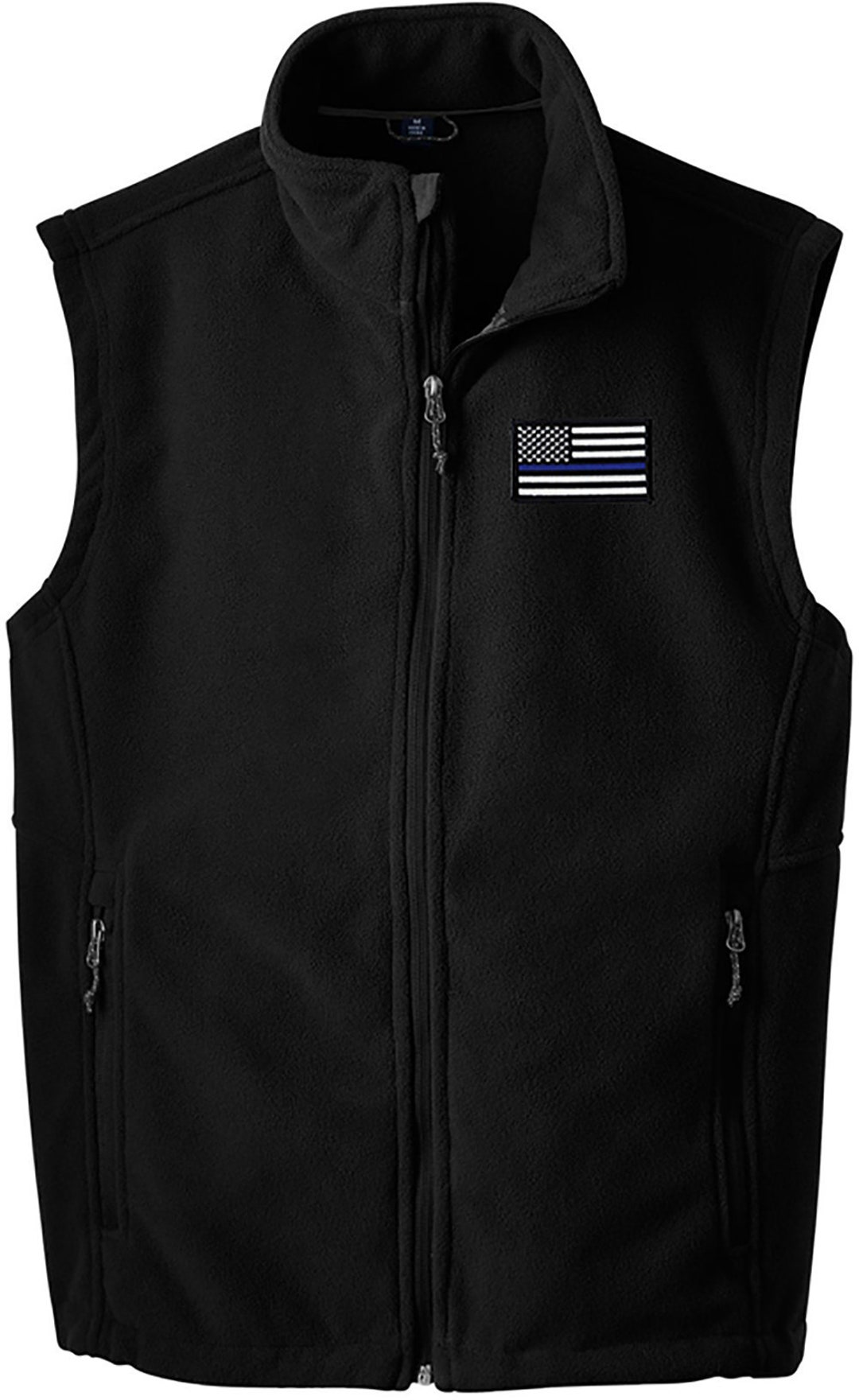 Blue Line Flag Value Fleece Vest Full Zip F219 - Etsy