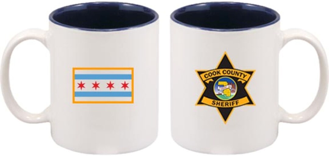 Cook County Sheriff Mug W/chicago Flag 2-sided - Etsy