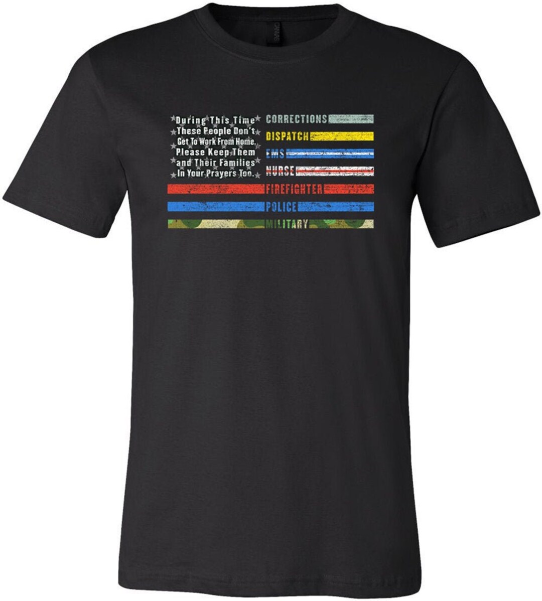 First Responders Flag T-shirt - Etsy