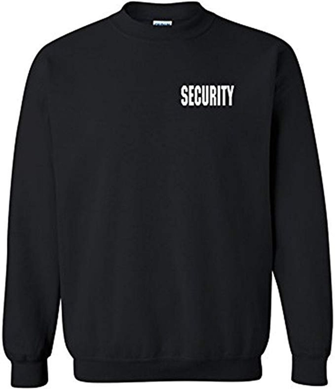 Security Silkscreen Front & Back Black Crewneck Pullover Sweatshirt - Etsy
