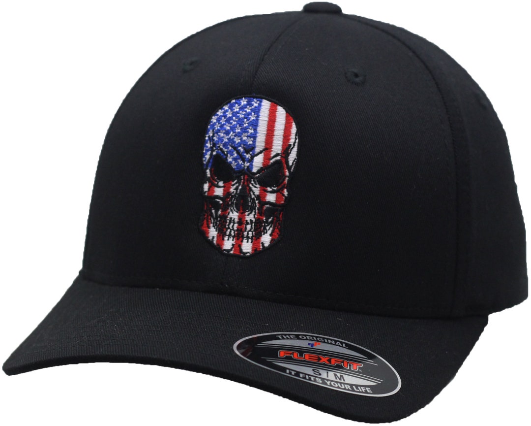 American Flag Enforcer Flex Fit Hat Black - Etsy