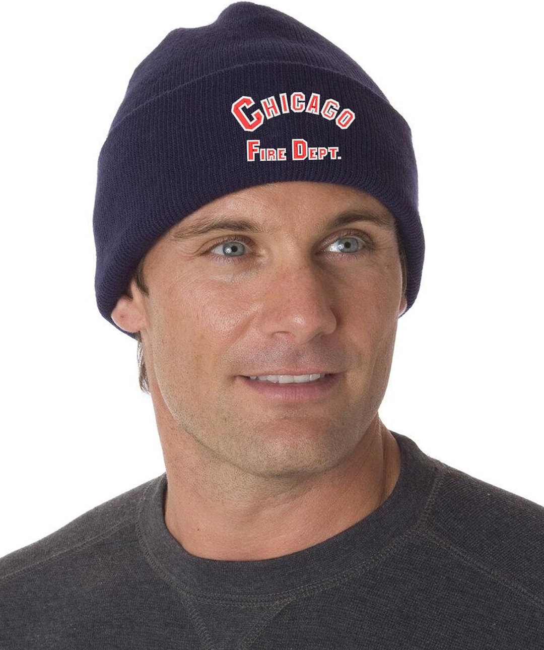 Chicago Fire Department Arched Logo as Seen on TV Cuffed Knit Hat - Etsy