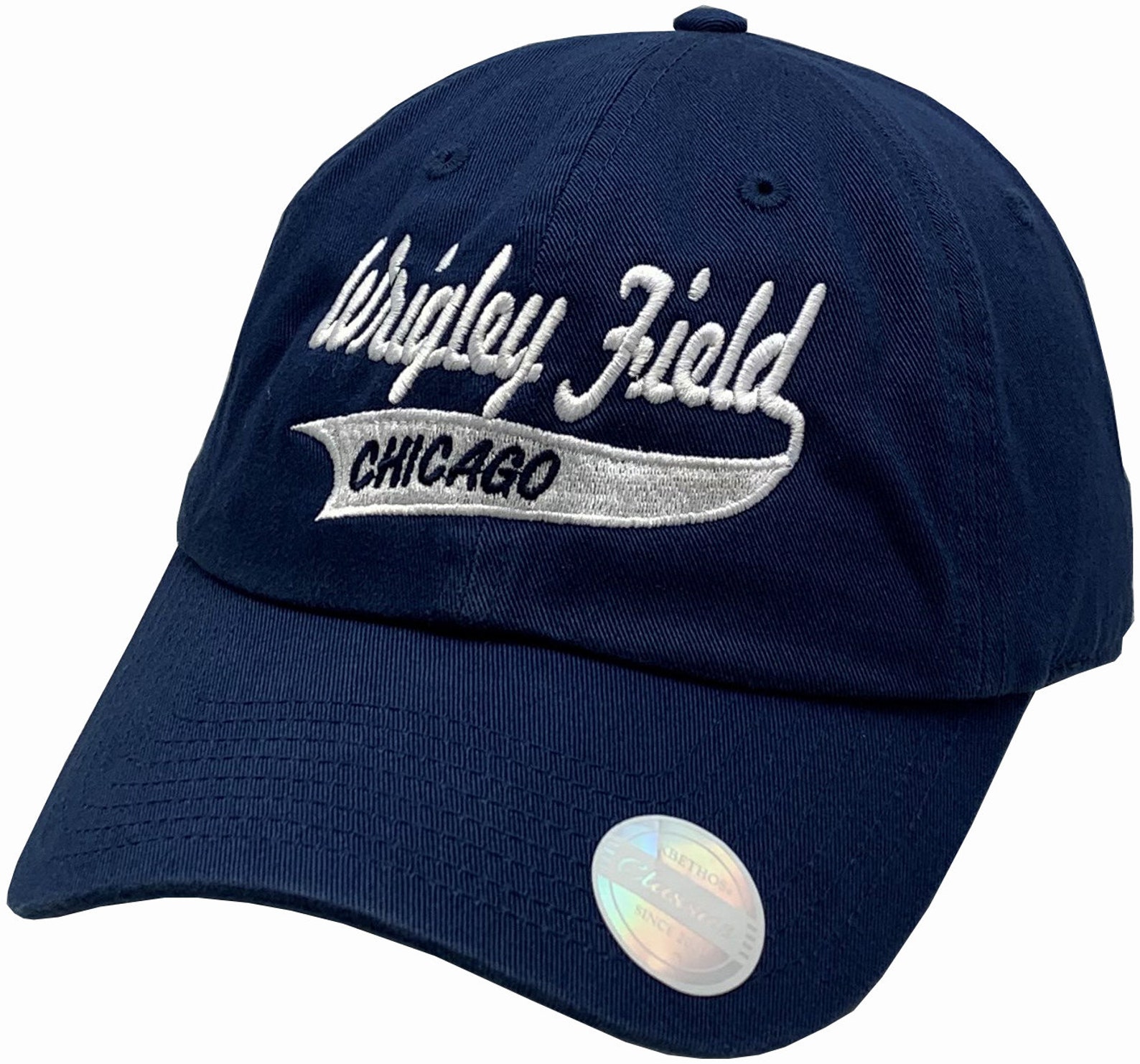Chicago Wrigley Field Navy Cap With Adjustable Strap Hat One - Etsy