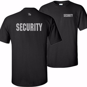 Security Reflective Imprint Front & Back T-shirt - Etsy