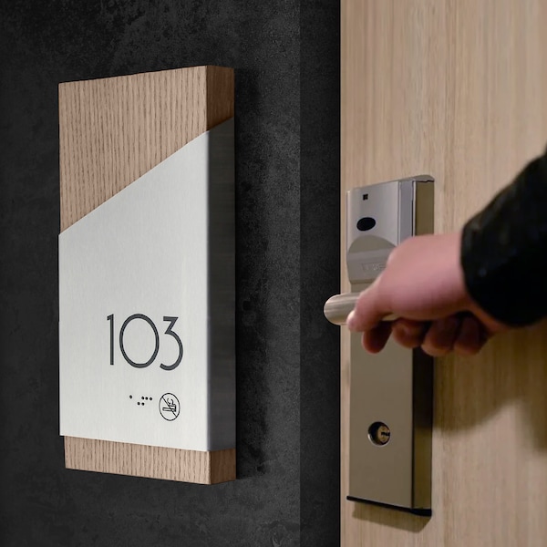 Dorm Room Number Wood Signs - Etsy