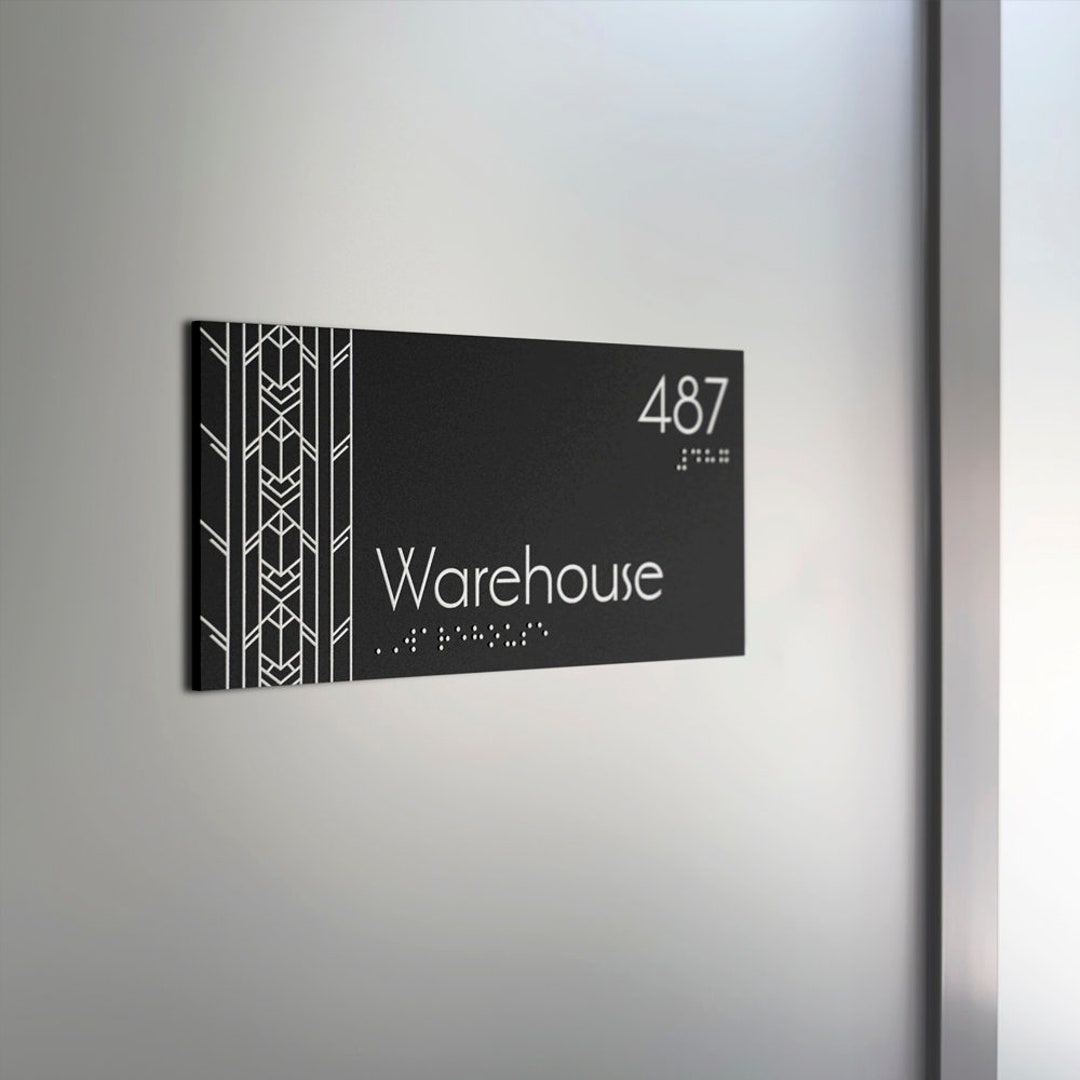 Bsign - Business Front Door Sign for Office Made of Acrylic Room Number ...