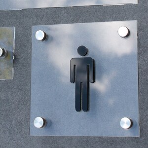 Bsign - Men Restroom Sign - Acrylic Bathroom Plate - WC Toilet Door ...